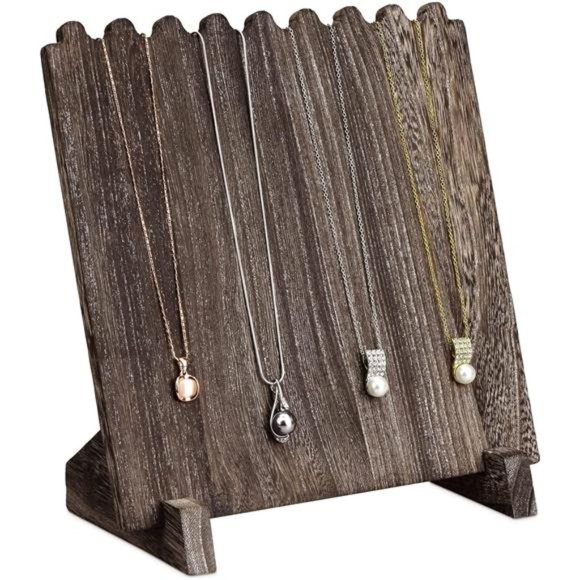 Storage & Organization | Wooden Plank Necklace Jewelry Display Stand ...
